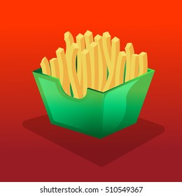 Potato Stick Realistic Vector Stock Vector (Royalty Free) 510549367 ...