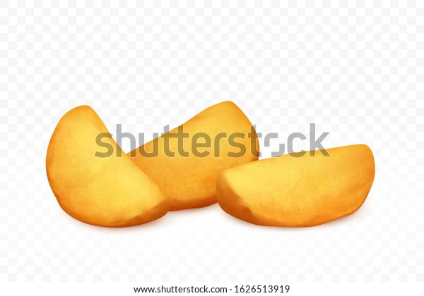 Potato Wedges Vector Roasted Potatoes Stock Vector (Royalty Free ...