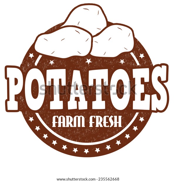 Potatoes Grunge Rubber Stamp Label On Stock Vector (Royalty Free ...