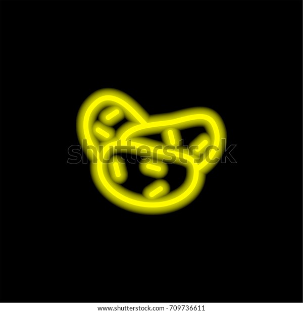Potatoes Yellow Glowing Neon Ui Ux Stock Vector (Royalty Free ...