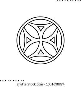 Potent Monastery Christian Symbol Vector Icon Stock Vector (Royalty ...