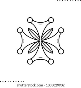 Potent Monastery Christian Symbol Vector Icon Stock Vector (Royalty ...