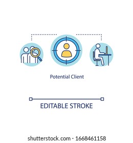 Potential Client Concept Icon Crm System Stock Vector (Royalty Free ...