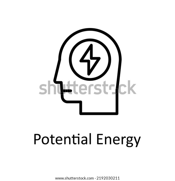 Potential Energy Vector Outline Icon Design Stock Vector (Royalty Free ...