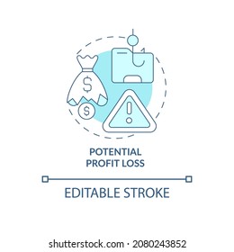 Potential Profit Loss Blue Concept Icon Stock Vector (Royalty Free ...