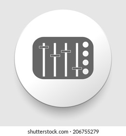 Potentiometer Slider Knob Equalizer Vector Icon Stock Vector (Royalty ...