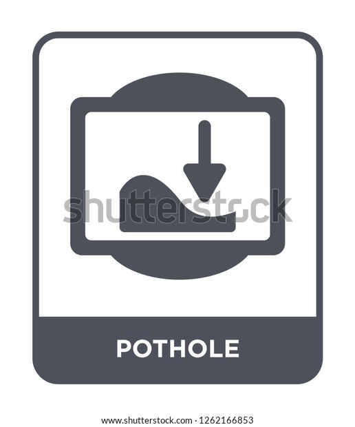 Pothole Icon Vector On White Background Stock Vector (Royalty Free ...