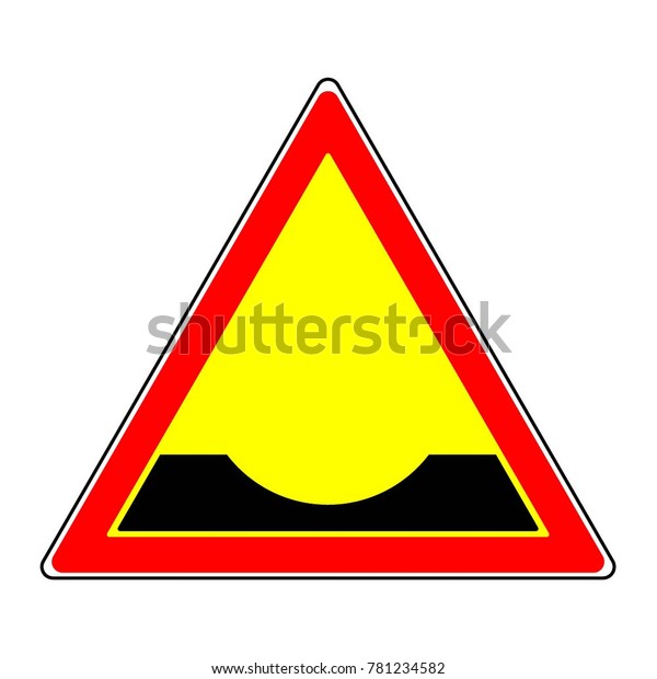 Pothole On Road Warning Signs Stock Vector (Royalty Free) 781234582