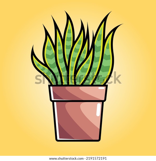 Potted Plants Vector Plant Cartoon Style Stock Vector (Royalty Free ...