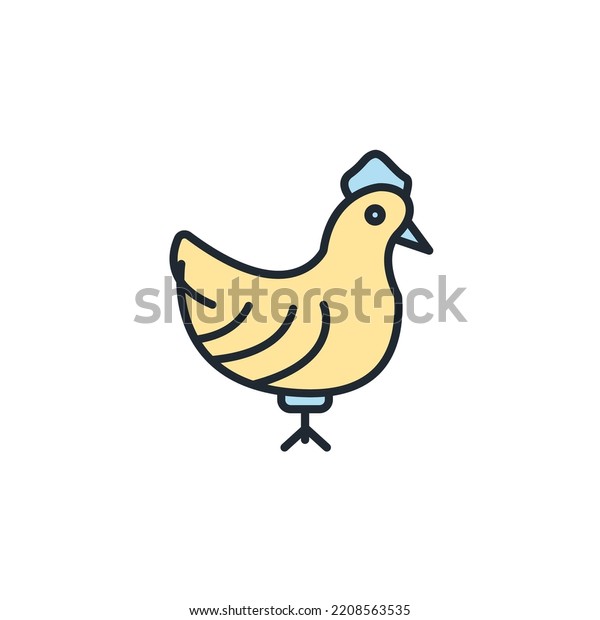 Poultry Icons Symbol Vector Elements Infographic Stock Vector (Royalty ...