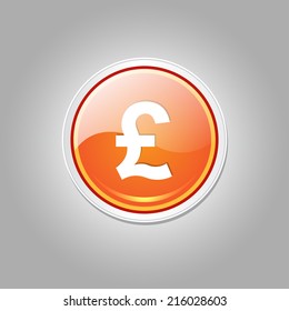 Pound Currency Sign Circular Vector Orange Stock Vector (Royalty Free ...