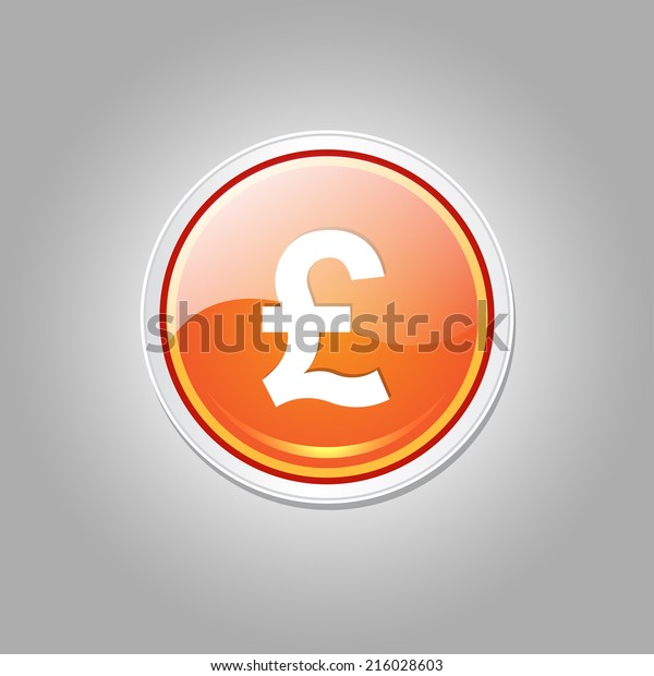 Pound Currency Sign Circular Vector Orange Stock Vector (Royalty Free ...