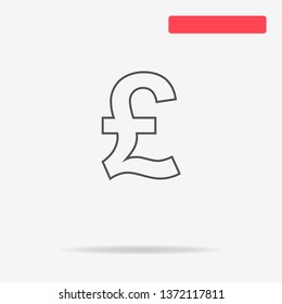Pound Sterling Icon Vector Concept Illustration Stock Vector (Royalty ...