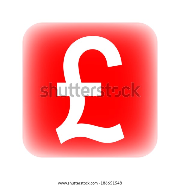 Pound Symbol Button On White Background Stock Vector (Royalty Free ...