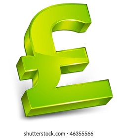 Pound Symbol Isolated On White Background Stock Vector (Royalty Free ...