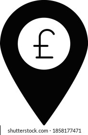 Pound Symbol Map Business Technology Icon Stock Vector (Royalty Free ...