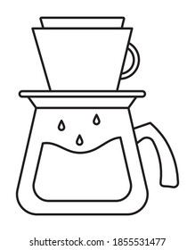 Pour Over On White Background Vector Stock Vector (Royalty Free ...