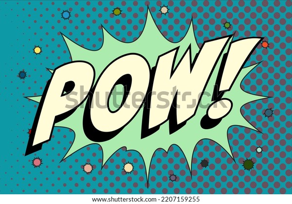 Pow Abstract Cartoon Frame Vector Background Stock Vector (Royalty Free ...