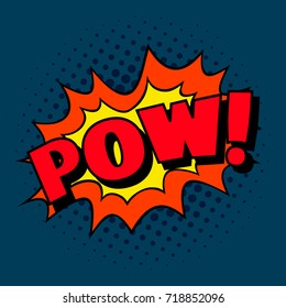 Pow Pop Art Cartoon Comic Explosion Stock Vector (Royalty Free ...