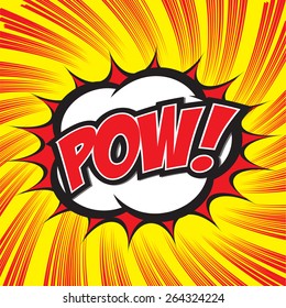 Pow Wording Sound Effect Set Design Stock Vector (Royalty Free ...