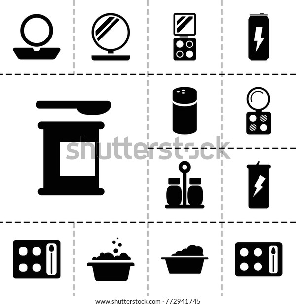 Powder Icons Set 13 Editable Filled Stock Vector (Royalty Free ...