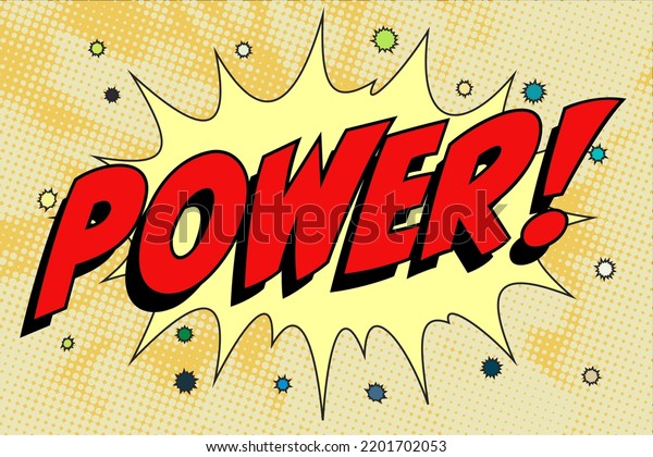 Power Abstract Cartoon Frame Vector Background Stock Vector (Royalty ...