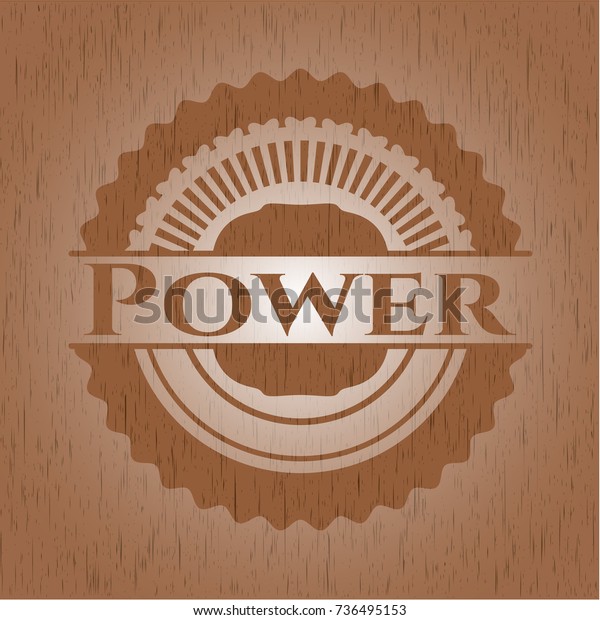 Power Badge Wood Background Stock Vector (Royalty Free) 736495153 ...