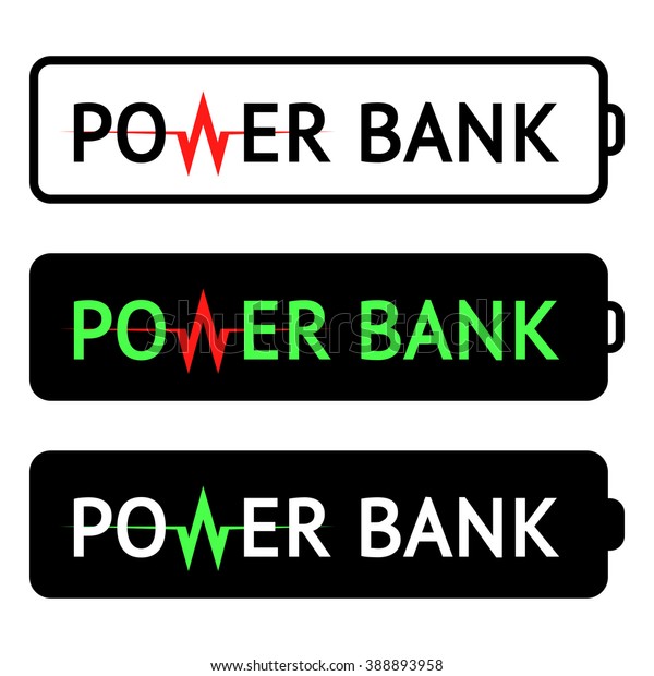 Power Bank Logo Vector Illustration Frame Stock Vector (Royalty Free ...