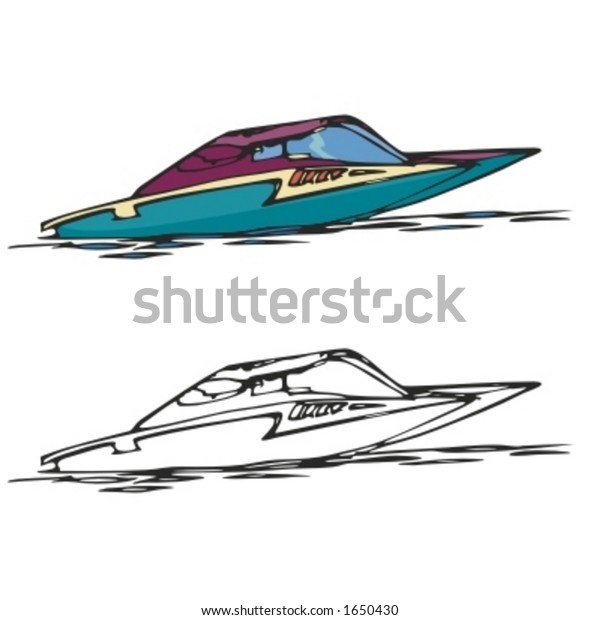 Power Boat Vector Illustration Stock Vector (Royalty Free) 1650430