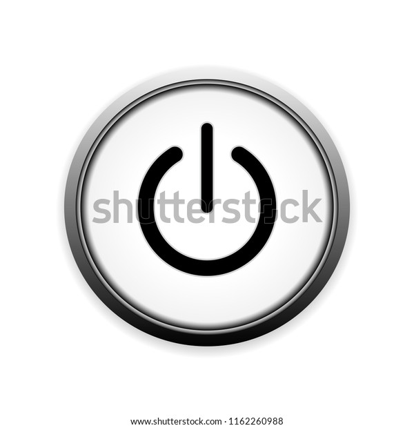 Power botton vector, standby sign