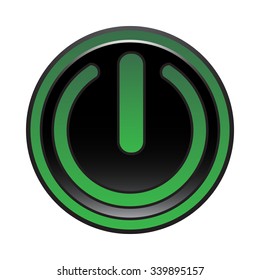 Power Button Green Light Eps10 Vector Stock Vector (Royalty Free ...