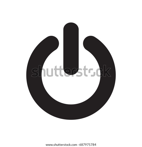 Power Button Icon Outline Isolated Vector Stock Vector (Royalty Free ...
