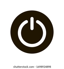 Electricity Power Button Icon Element Electricity Stock Vector (Royalty ...