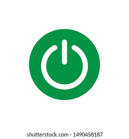 Start Button Green Color Switch Icon Stock Vector (Royalty Free ...