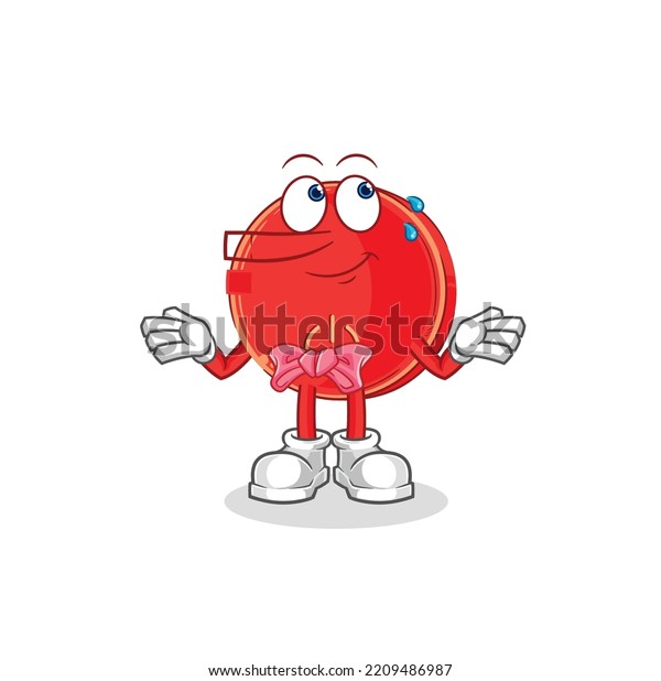 Power Button Lie Like Pinocchio Character Stock Vector (Royalty Free ...