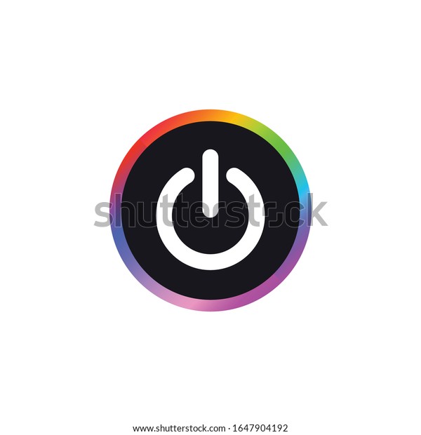 Power Button Modern Button Icon Stock Vector (Royalty Free) 1647904192 ...