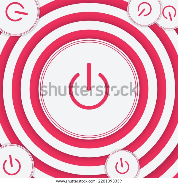 Power Button Turn On Turn Off Stock Vector (Royalty Free) 2201393339 ...
