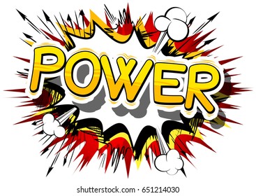Power Comic Book Style Word On 스톡 벡터(로열티 프리) 651214030 | Shutterstock
