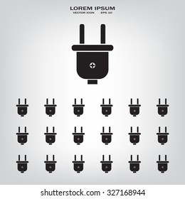 Connection Vector Icons Set Location Plug Stock Vector (Royalty Free ...
