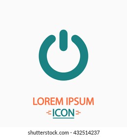 Power Flat Icon On White Background Stock Vector (Royalty Free ...