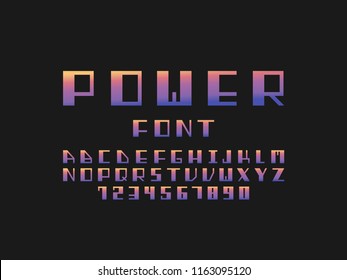 Power Font Vector Alphabet Letters Numbers Stock Vector (Royalty Free ...