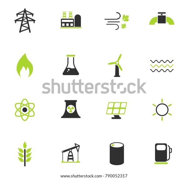 Power Generation Color Vector Icons Web Stock Vector (Royalty Free ...