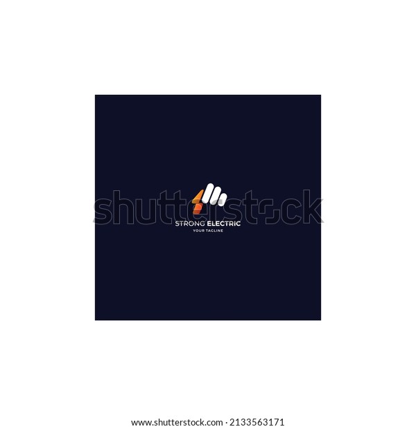 Power Hand Electric Symbol Design Stock Vector (Royalty Free ...