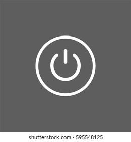 Silver Power Button Icon Isolated On Stock Vector (Royalty Free ...
