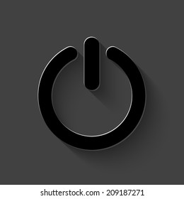 Power Icon Black Vector Illustration Shadow Stock Vector (Royalty Free ...