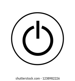 Power Icon Circle Vector Illustration Stock Vector (Royalty Free ...