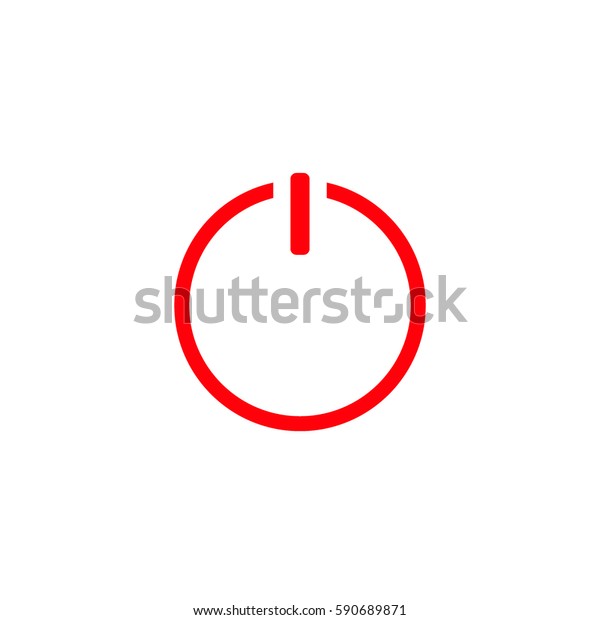 Power Icon Red Icon Stock Vector (Royalty Free) 590689871 | Shutterstock