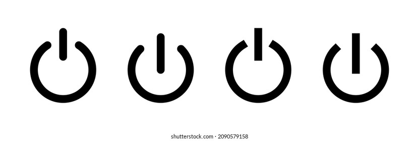 Power Icons Set Power Switch Sign Stock Vector (Royalty Free ...