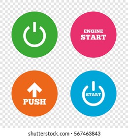 Power Icons Start Engine Symbol Push Stock Vector (Royalty Free) 567463843