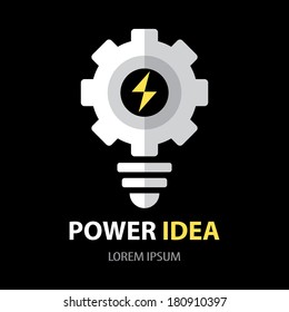 Power Idea Symbol Icon Flat Design Stock Vector (Royalty Free ...